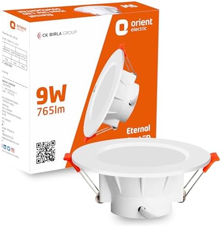 Orient Electric 9W LED Downlight | 765 Lumens | Energy Saving | Up to 4 ...