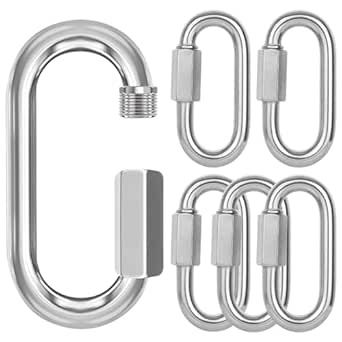 DAJISI 6 Pack Heavy Duty Quick Links, Chain Link 304 Stainless Steel M5 ...