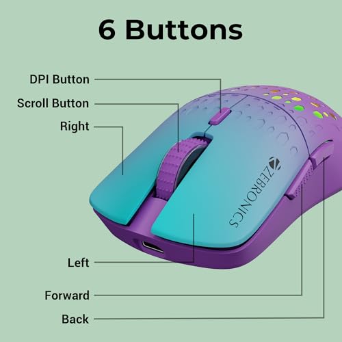 ZEBRONICS Marine Wireless Mouse with Rechargeable Battery, BT + 2.4GHz ...