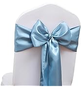 Amazon.com: JFDYDM 50 Pack Dusty Blue Chair Sashes, Spandex Dusty Blue ...