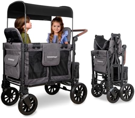 Amazon.com : WONDERFOLD W2 Luxe Pro Stroller Wagon (2 Seater ...