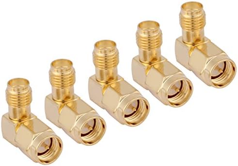 Walfront - Set da 5 Pezzi Connettore SMA ad Angolo Retto 90°, Maschio ...