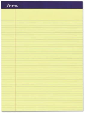 Amazon.com : Mead Legal Ruled Pad, 8 1/2 x 11, Canary, 50 Sheets, 4 ...