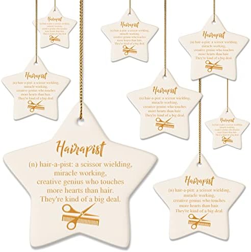 Amazon.com: Syhood 4 Pcs Hairdresser Ornaments Christmas Hairstylist ...