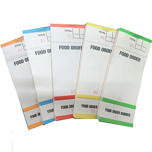10x Food Order Pads Numbered 1-100 Coloured : Amazon.co.uk: Stationery ...