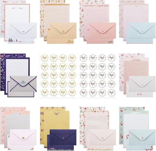 Amazon.com : 130Pcs Stationery Paper Set, 60Sheets Letter Papers and ...