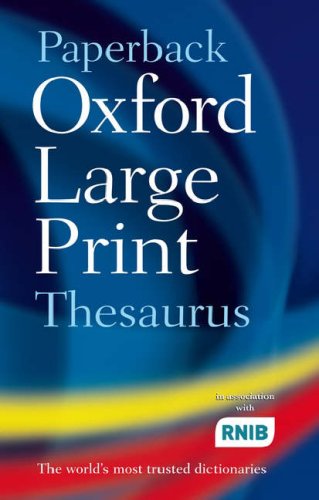 Paperback Oxford Large Print Thesaurus: Various: 9780198608875: Amazon ...
