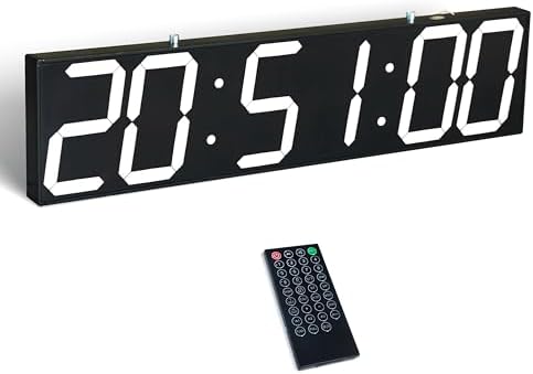 Amazon.com: CHKOSDA 27.6in Double Side Digital Wall Clock ...