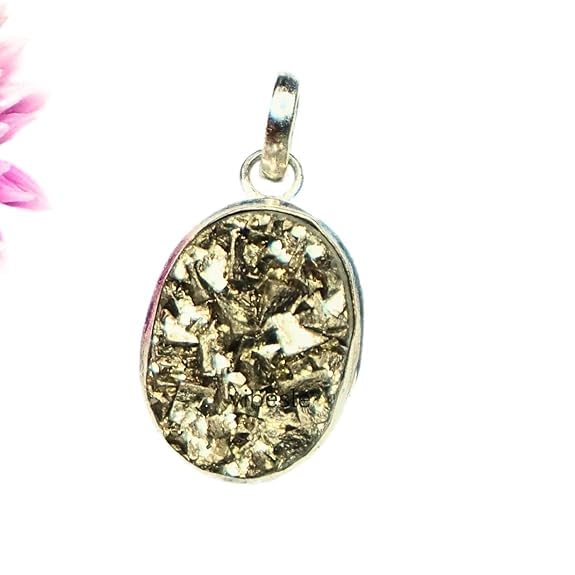 VIBESLE Original Pyrite Stone Pendant - Certified for Men and Women ...