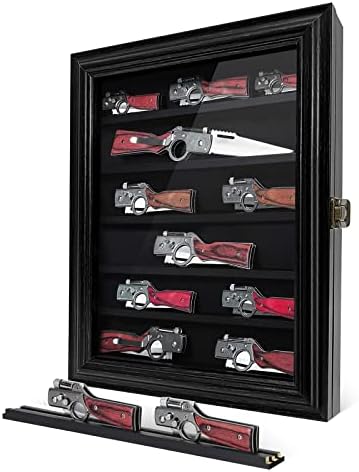 Amazon.com: Pocket Knife Display Case,6 Rows Knife Display Case with HD ...