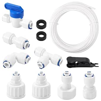 Amazon.com: 26pcs Ice Maker Water Line Kit, 1/4 Fridge Water Line Kit ...