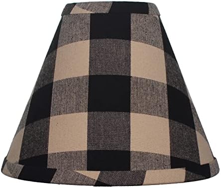 Amazon.com: Buffalo Check Black and Buttermilk 16" Washer Fabric Lamp ...