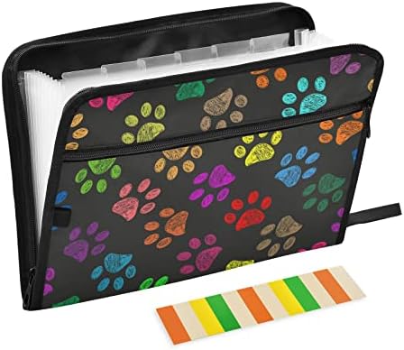 Amazon.com : ALAZA Vintage Dog Paw Art Expanding File Folder, 13 ...