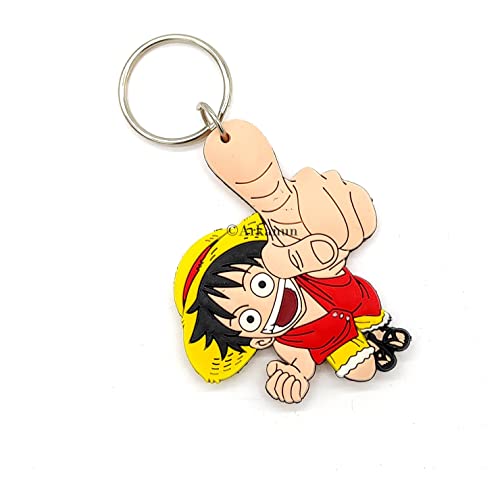 Trunkin One Piece Monkey D Luffy Pointing Finger Silicone Keyring ...