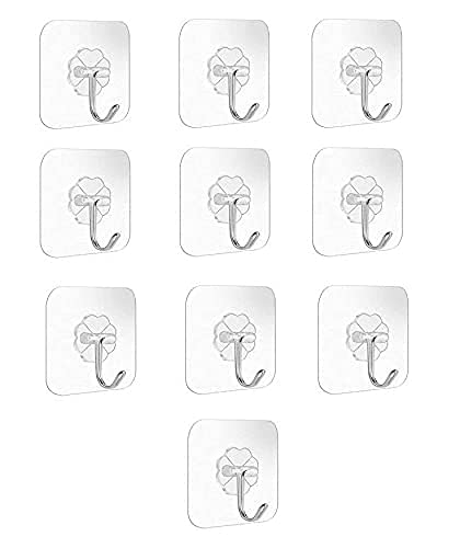 JEYANG Reusable Wall Hooks with 10kg Weight Capacity, Constructed with ...