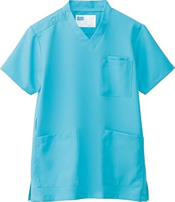 Amazon.co.jp: メディカルウェア 男女兼用 スクラブ白衣 WH11485 医療用 （アクア） サイズSS : ファッション