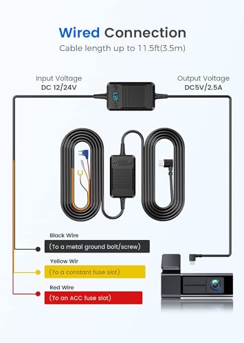 Snapklik.com : Dash Cam Hardwire Kit, Type-C Hardwire Kit For Car Dash ...