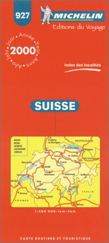 Michelin Switzerland Map No. 927 (Michelin Maps & Atlases ...