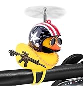 Amazon.com : wonuu Rubber Duck Bike Bell, Squeeze Ducks with Helmet for ...