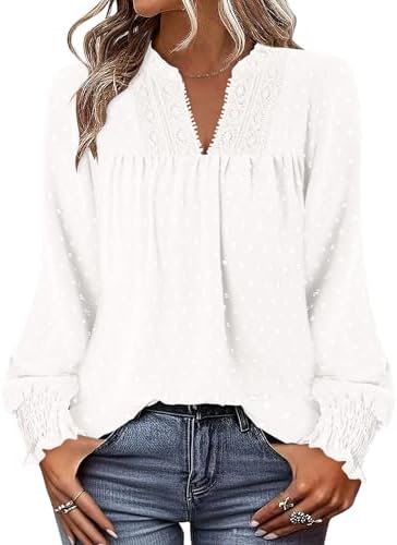 onlypuff T-shirts à col en V pour femme, Blanc, Petit : Amazon.ca: Mode