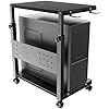Height-adjustable PC tower stand with 2 levels, computer tower stand ...