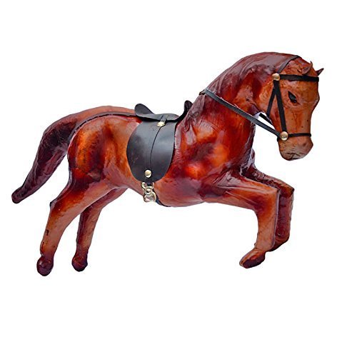 Handicraft showpiece Rajasthani Wooden Leather & Suede Standing ...