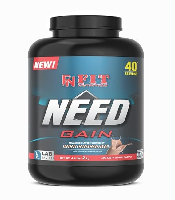 FIT NUTRITION NEED GAIN (4KG CHOCOLATE) MASS GAINER PROTEIN, BULK MASS ...