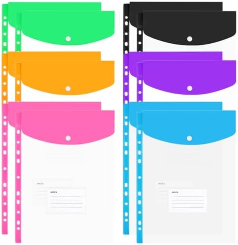 Ring Binder Punch Pocket Popper Wallet (Expandable) Pack of 7, A4 ...