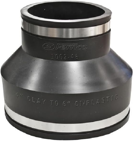 Amazon.com: Fernco P1002-46 4" x 6" Flexible PVC Sewer Drain Pipe ...
