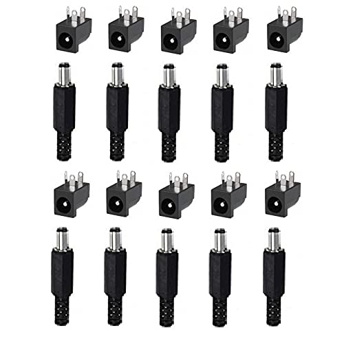 AVS COMPONENTS 12v DC Male Plug & Female Plug Jack PCB Panel Mount DC ...