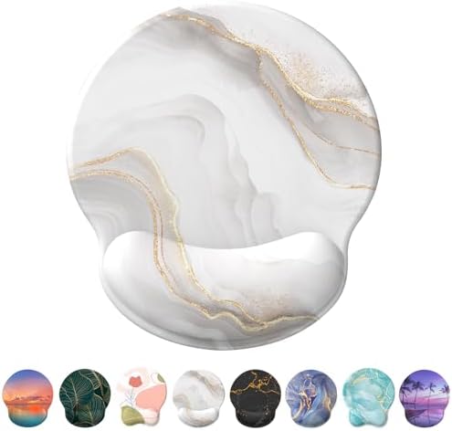 Hsurbtra Ergonomic Mouse Pad with Wrist Rest Support, Gel Mouse Pads ...