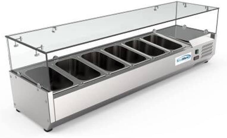 Amazon.com: Koolmore SCDC-6P-SG 59" Refrigerated Countertop Condiment ...
