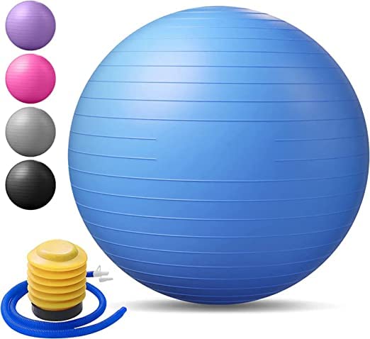 Buy SAJAG Yoga Ball- Anti Burst 65 cm Exercise Ball with Inflation Pump ...