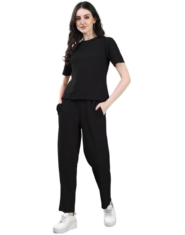 Buy SIRIL Women's Co-Ord Set Lycra Top and Trouser Pant Set |Two Piece ...