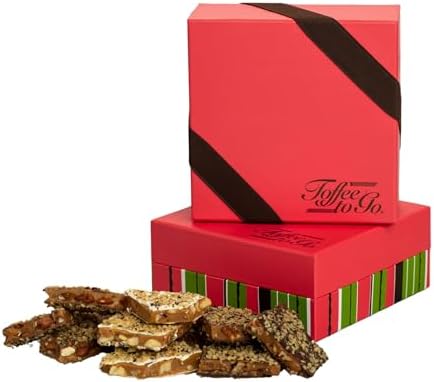 Amazon.com : Toffee to Go Assorted Toffee 1 lb Signature Green Gift Box ...