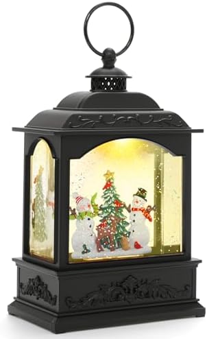 Amazon.com: Christmas Snow Globes, Snowman Water Lantern, 8 Christmas ...