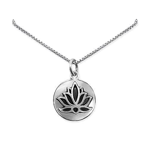 Amazon.com: Lotus Flower Necklace for Women, Sterling Silver Lotus ...