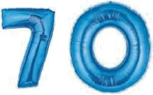 Giant 70th Blue Number Balloons : Amazon.co.uk: Toys & Games