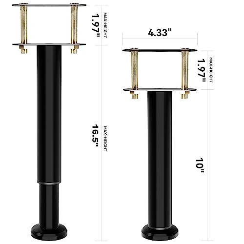 Snapklik.com : Adjustable Bed Frame Support Legs,Metal Bed Center Slat ...