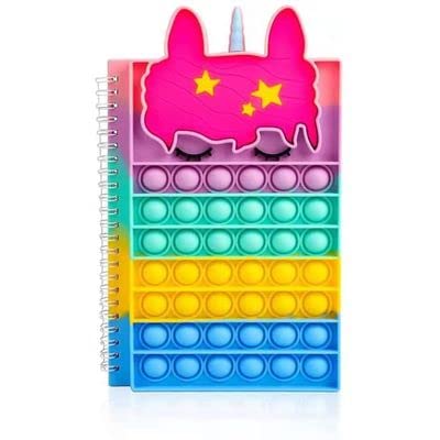 Unicorn Pop It Diary for Kids Girls Pop It Pen for Kids Unicorn Pencil ...