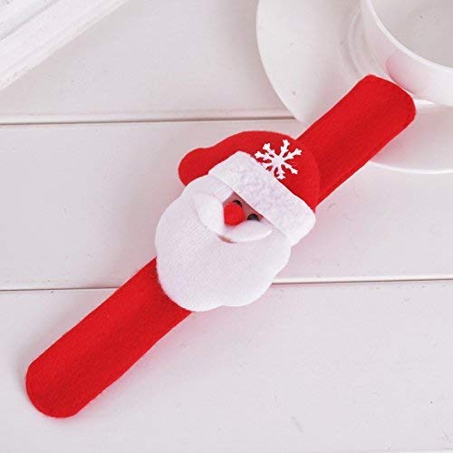VR Creatives Red Christmas Santa Claus Hand Bracelet Band Soft Plush ...