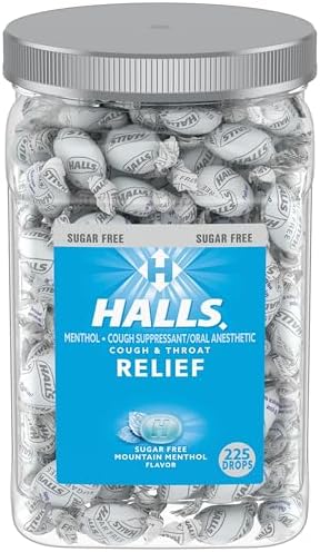 Amazon.com : Halls Relief Mountain Menthol Sugar Free Cough Drops, Bulk ...