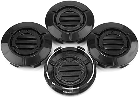 4 Pieces Black/Red Wheel Center Caps 3.25" 83mm for 2014-2023 GMC Yukon ...
