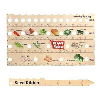 Wooden Planting Ruler With Seed Dibber, Multifunctional Gardening Tools ...
