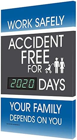 Amazon.com: Yellow Safety®, Days Without Incident Electric Sign,11"x15 ...