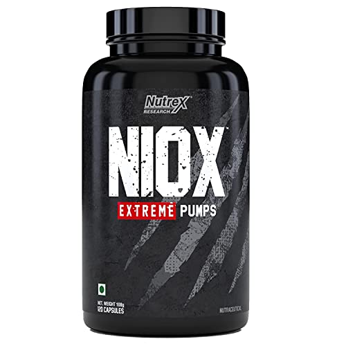 Nutrex Research NIOX Extreme-Pumps 120 Capsules, Muscles Builder Helps ...