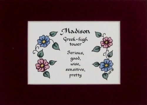 Amazon.com: Personalized Name Meaning Madison Wall Picture Keepsake ...