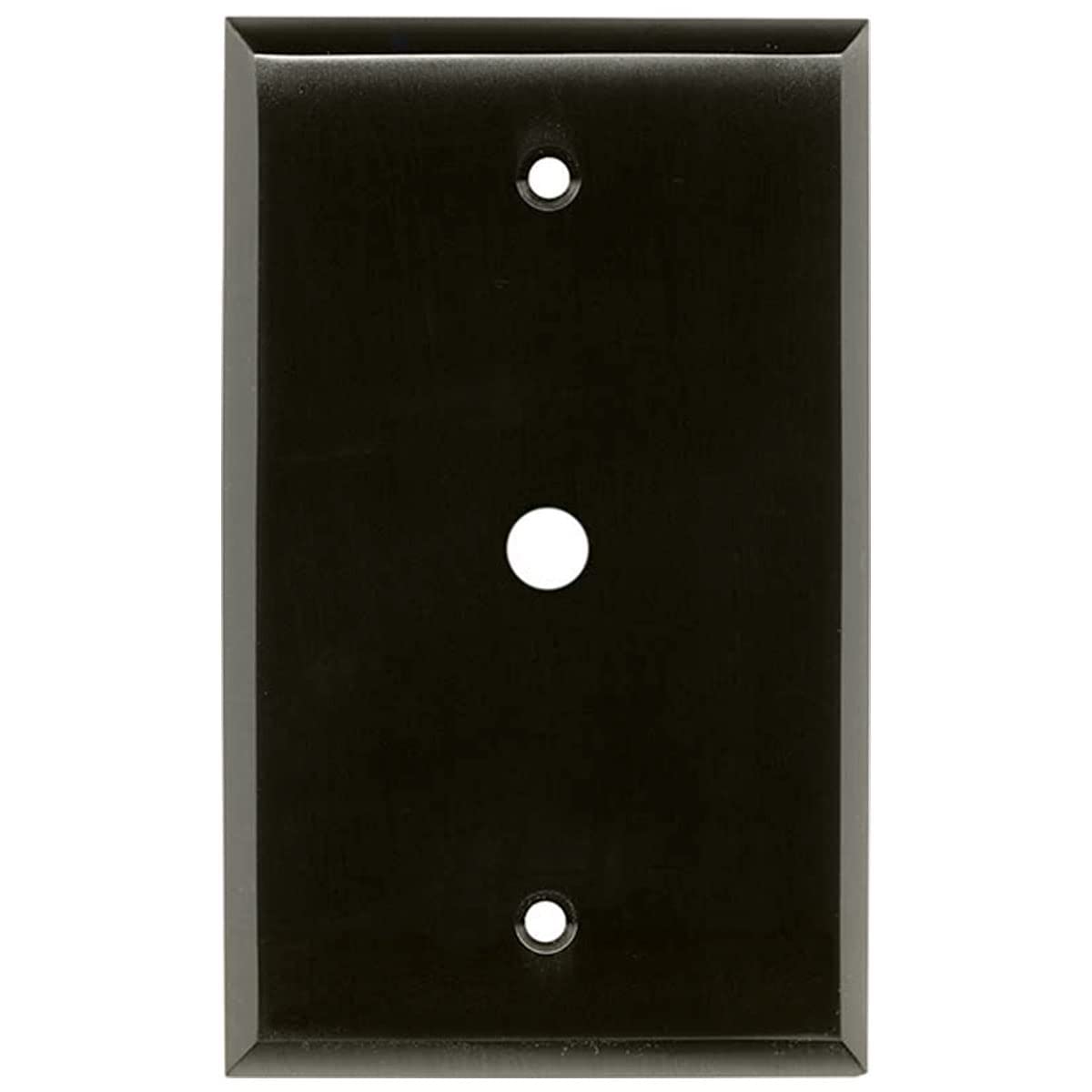 Switch Hits Satin Nickel Black Outlet Wall Plate | 1 Cable | 2.8" x 4.6 ...