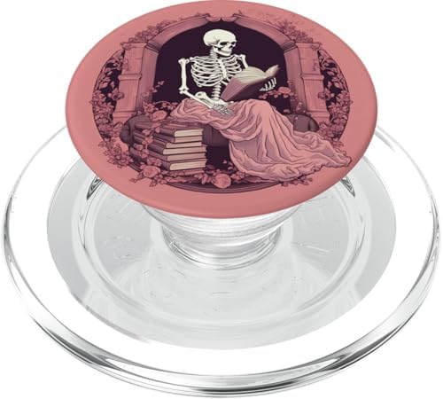 Amazon.com: Librarian Skeleton Gothic Goth Book Reading Lover Pink ...
