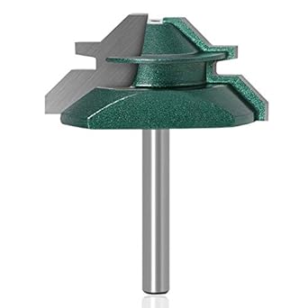 Yakamoz 45 Degree Lock Miter Router Bit, 1/4 Inch Shank Stock Corner ...